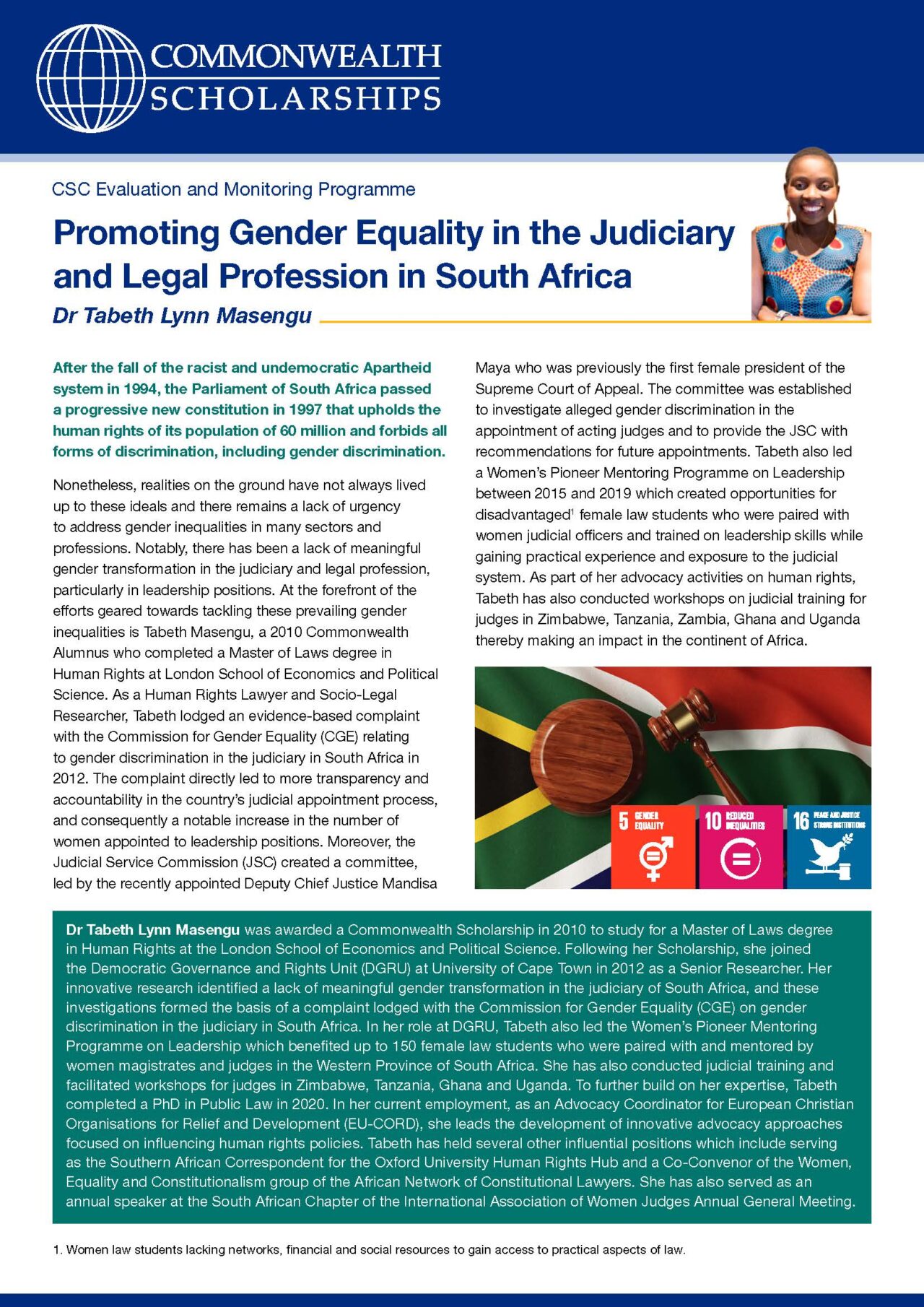 Promoting Gender Equality Improving Access To Justice
